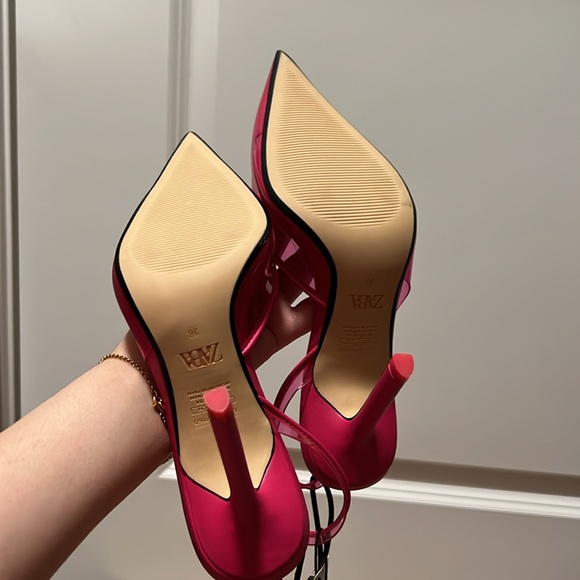 Zara | Shoes | Zara Vinyl High Heels Size 6 | Poshmark